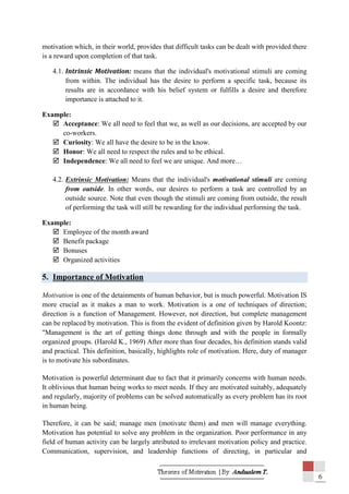 Theories of Motivation | PDF