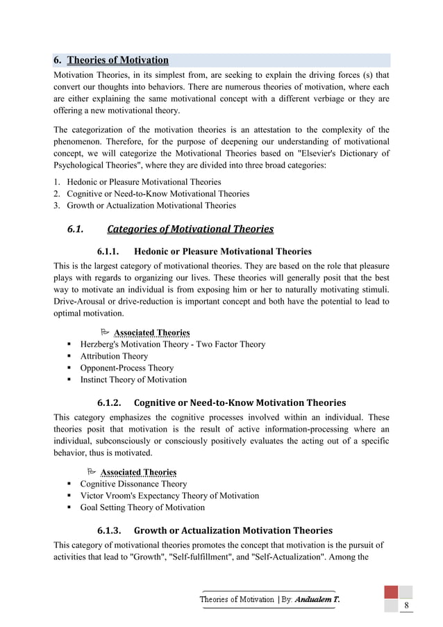 Theories of Motivation | PDF