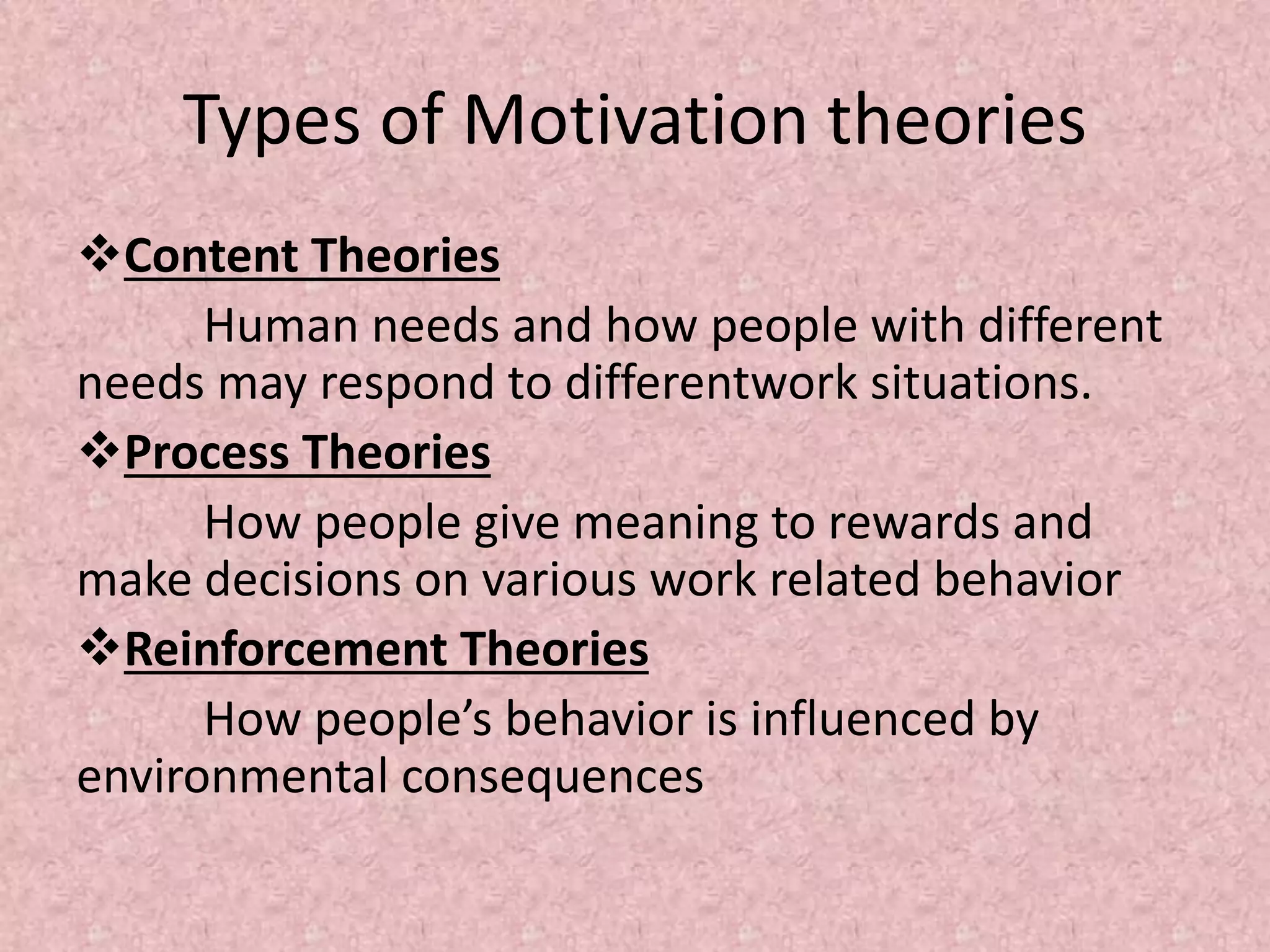 Motivation & Motivational drives and theories | PPTX
