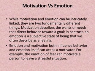 Motivation & Motivational drives and theories | PPTX