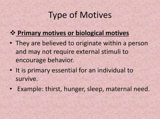 Motivation & Motivational drives and theories | PPTX | Science