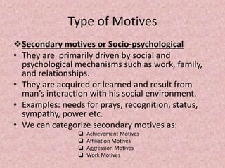 Motivation & Motivational drives and theories | PPTX