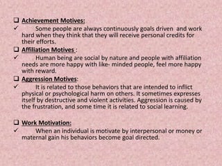 Motivation & Motivational drives and theories | PPTX