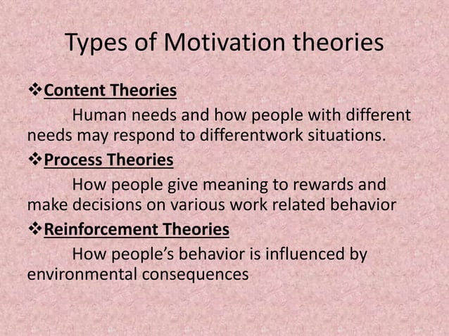 Motivation & Motivational drives and theories | PPTX | Science