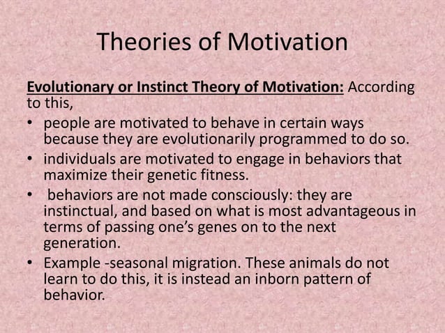 Motivation & Motivational drives and theories | PPTX | Science