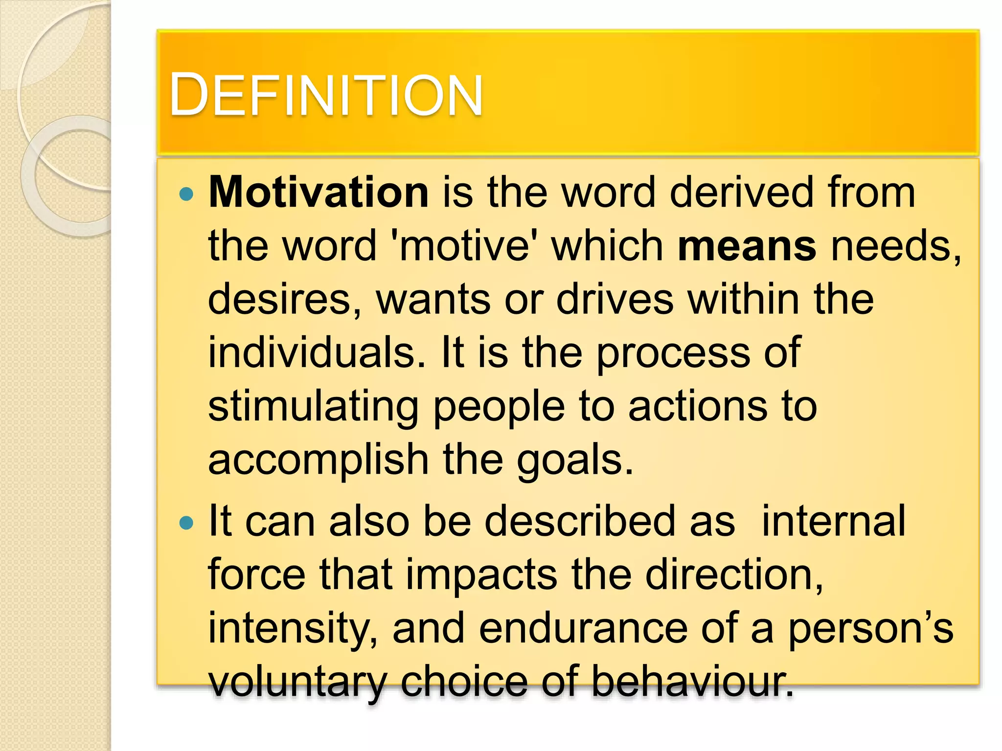 Motivation in Organization | PPTX