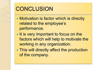 Motivation in Organization | PPTX