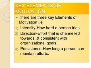 Motivation in Organization | PPTX