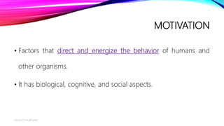 Motivation- A psychological perspective | PPT