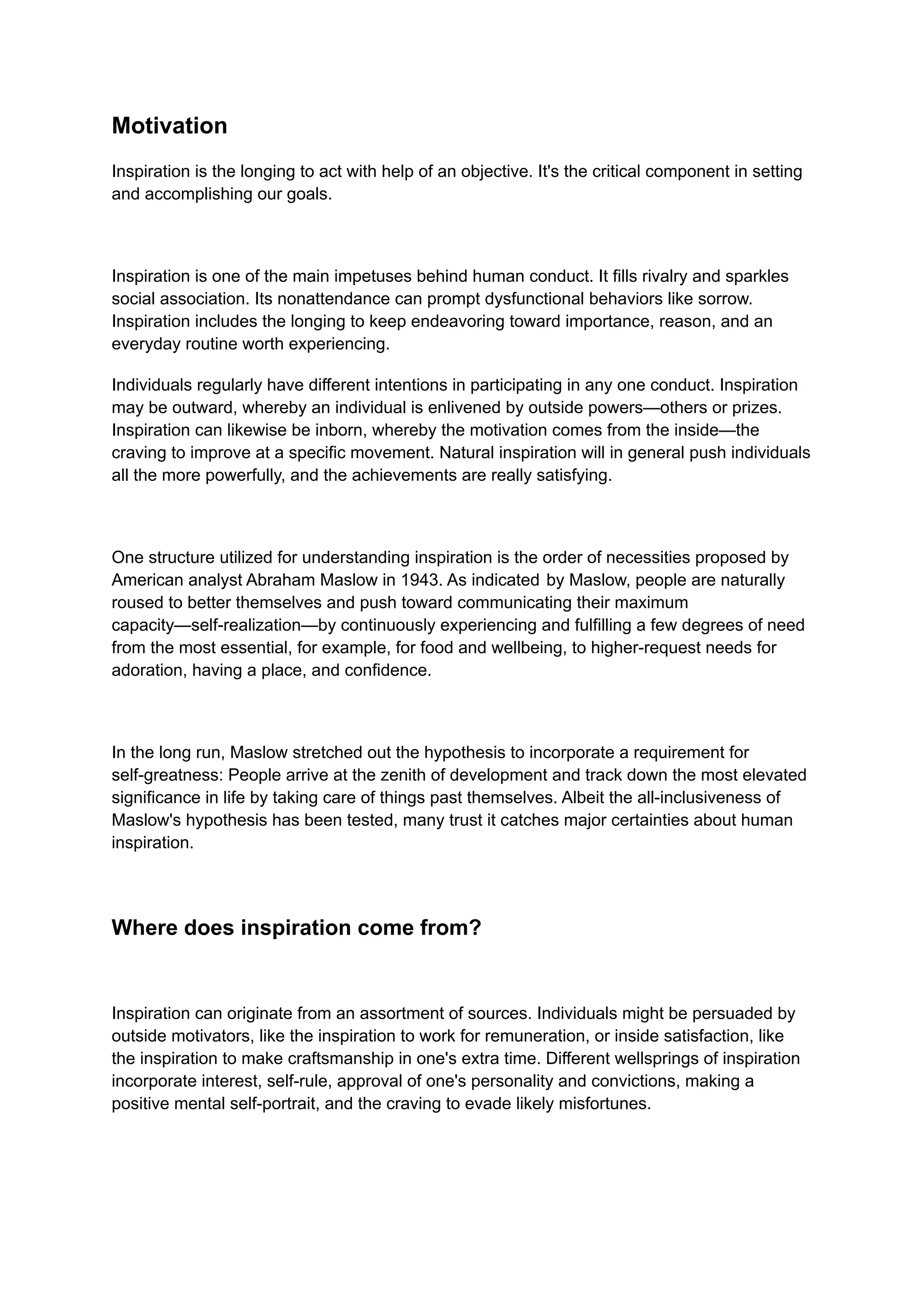 Motivation - get more motivation | PDF