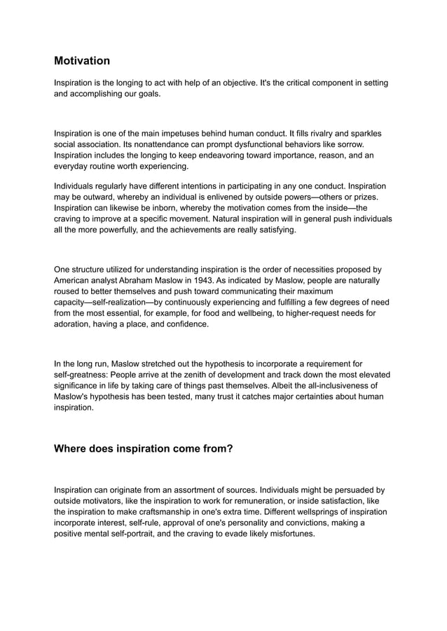 Motivation - get more motivation | PDF