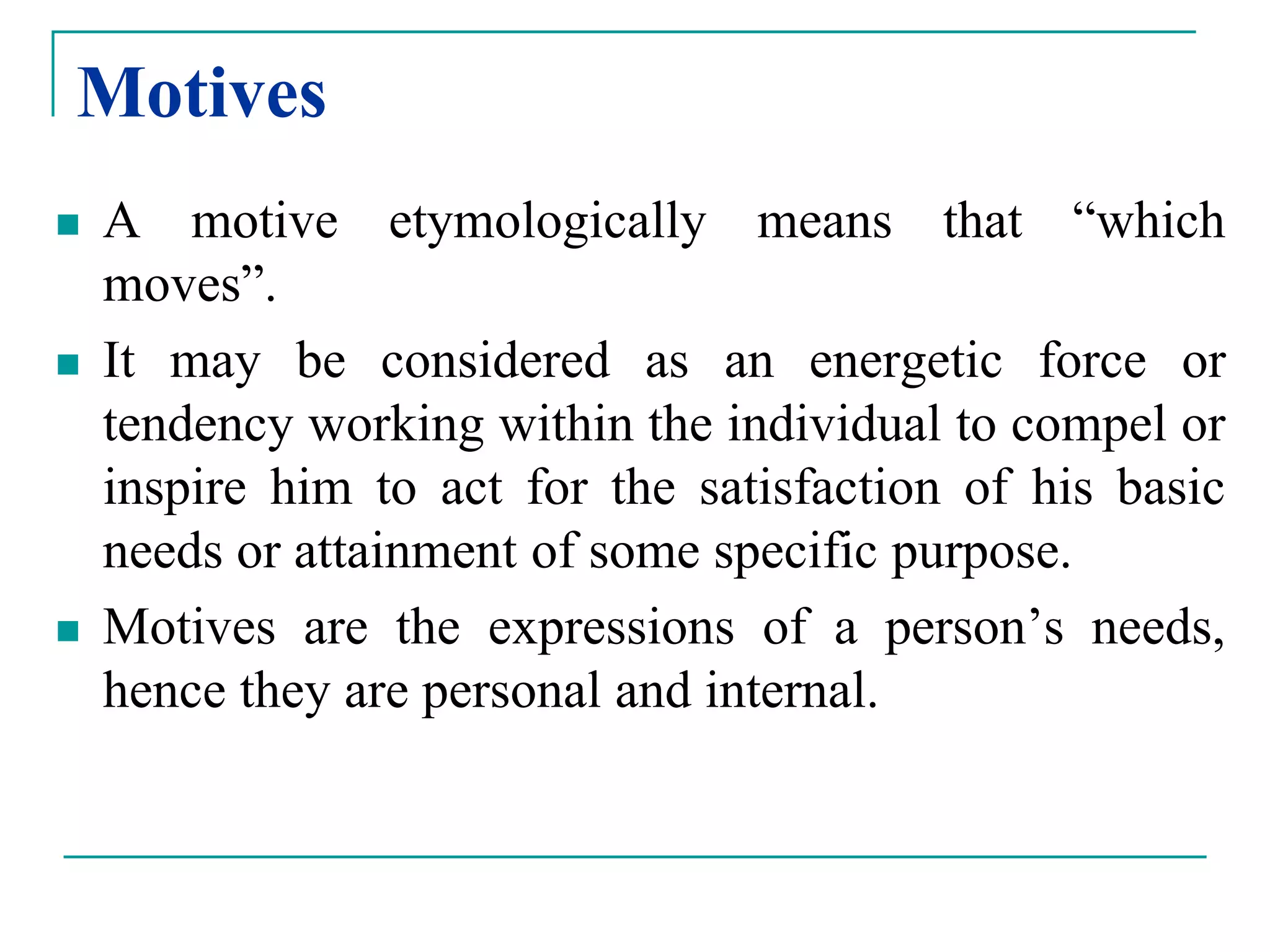 Motivation- Psychology | PPT