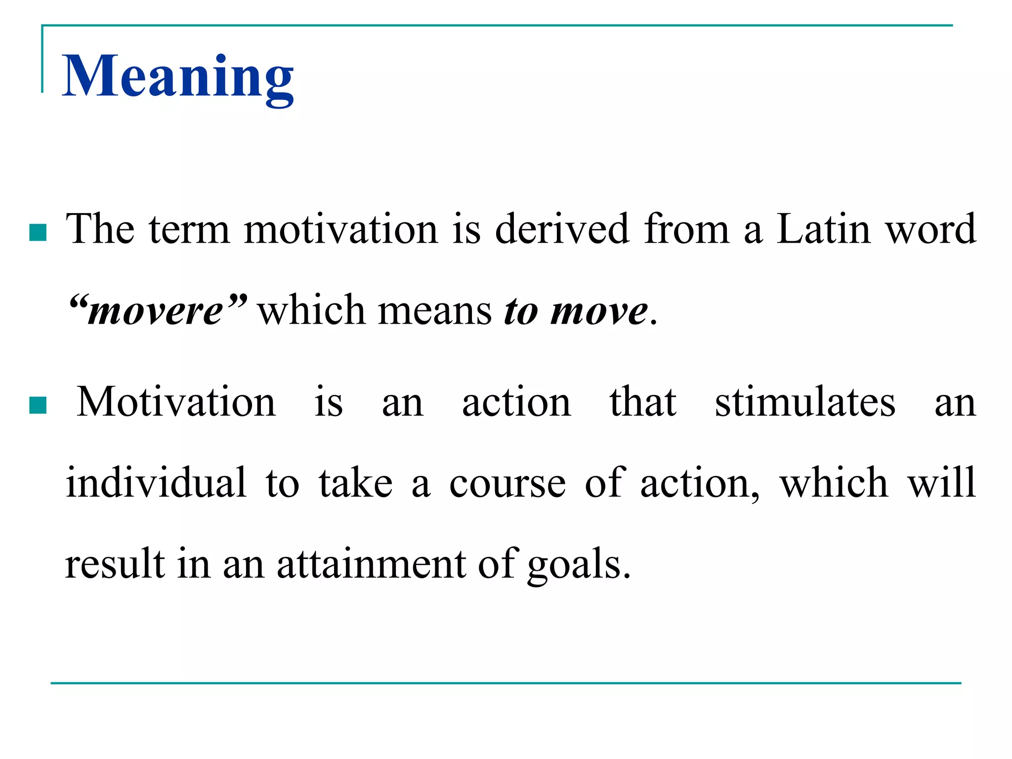 Motivation- Psychology | PPT