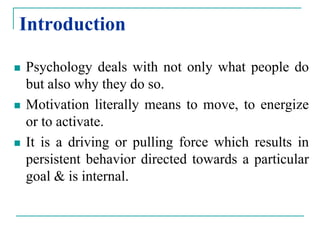 Motivation- Psychology | PPT