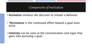 Motivation in psychology & theory | PPT