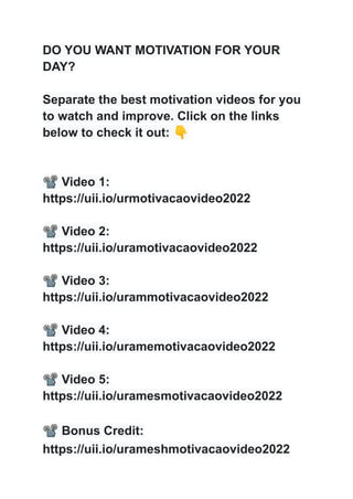 The motivation you need | PDF