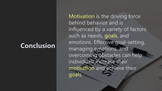 The Psychology of Motivation: Understanding What Drives Us | PPTX ...