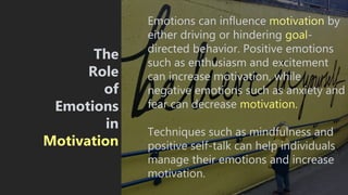 The Psychology of Motivation: Understanding What Drives Us | PPTX ...