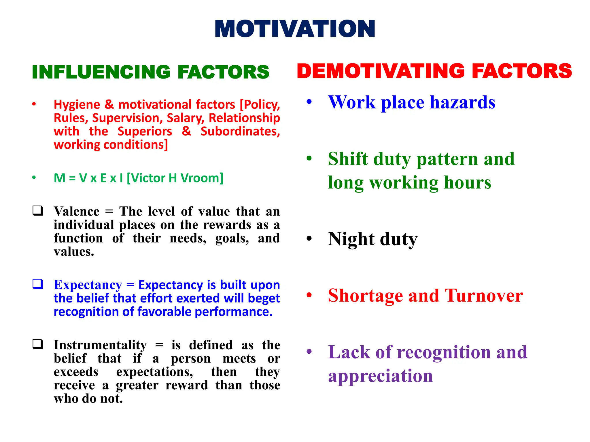 MOTIVATION definition, functions and management pptx | PPTX