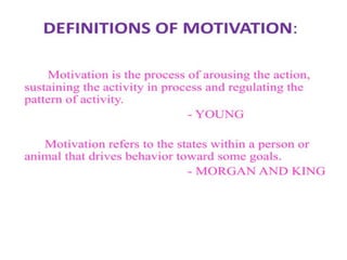 MOTIVATION definition, functions and management pptx | PPTX
