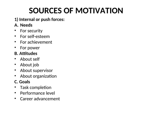 the motivation principles of managementppt | PPT