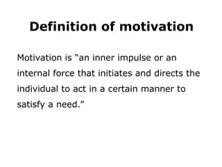 the motivation principles of managementppt | PPT