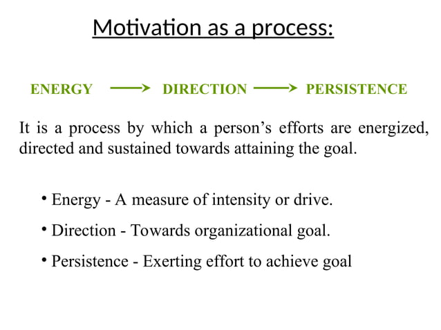 the motivation principles of managementppt | PPT