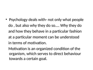 motivation. psychology.................. | PPTX