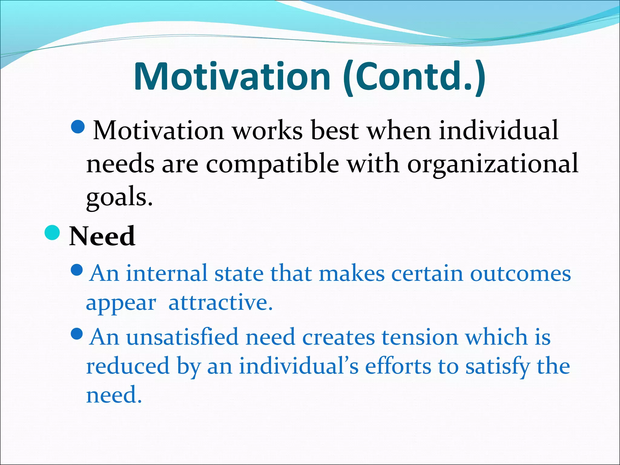 Motivation - Early & contemporary theories of motivation | PPT