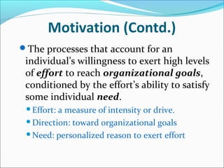 Motivation - Early & contemporary theories of motivation | PPT