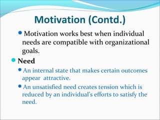 Motivation - Early & contemporary theories of motivation | PPT
