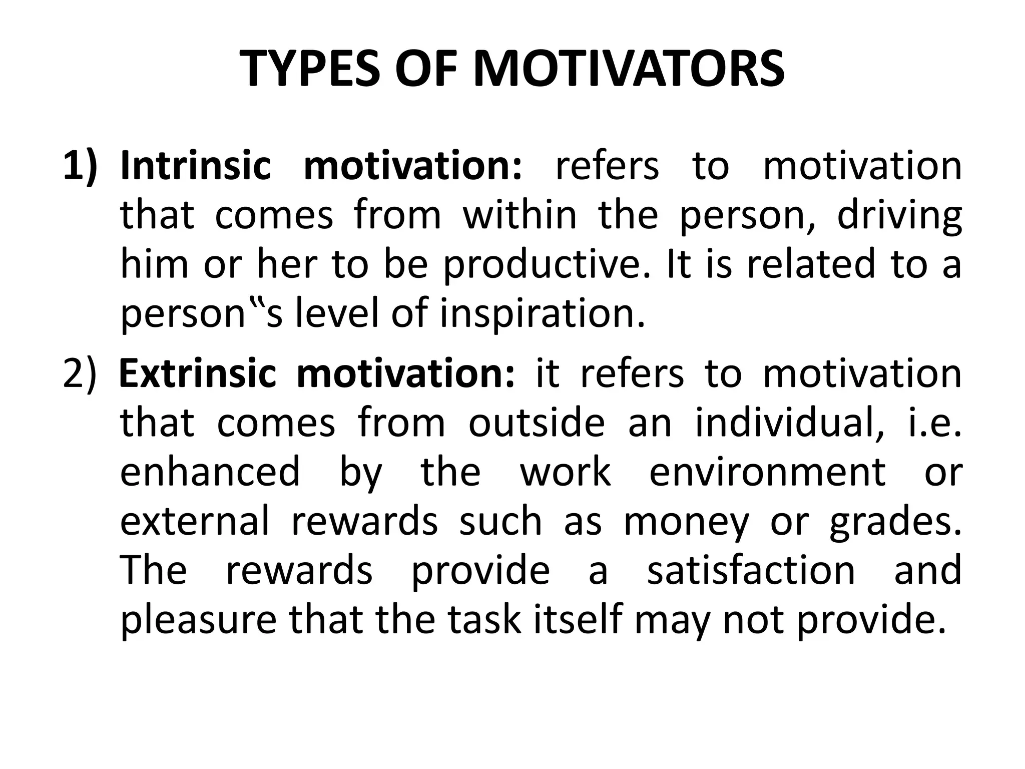 Motivation and Theories of Motivation | PPT