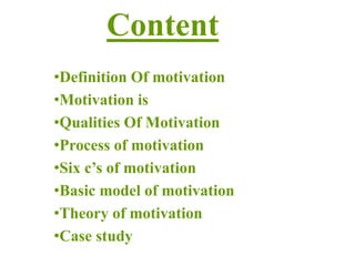 Motivation and Theories of Motivation | PPT