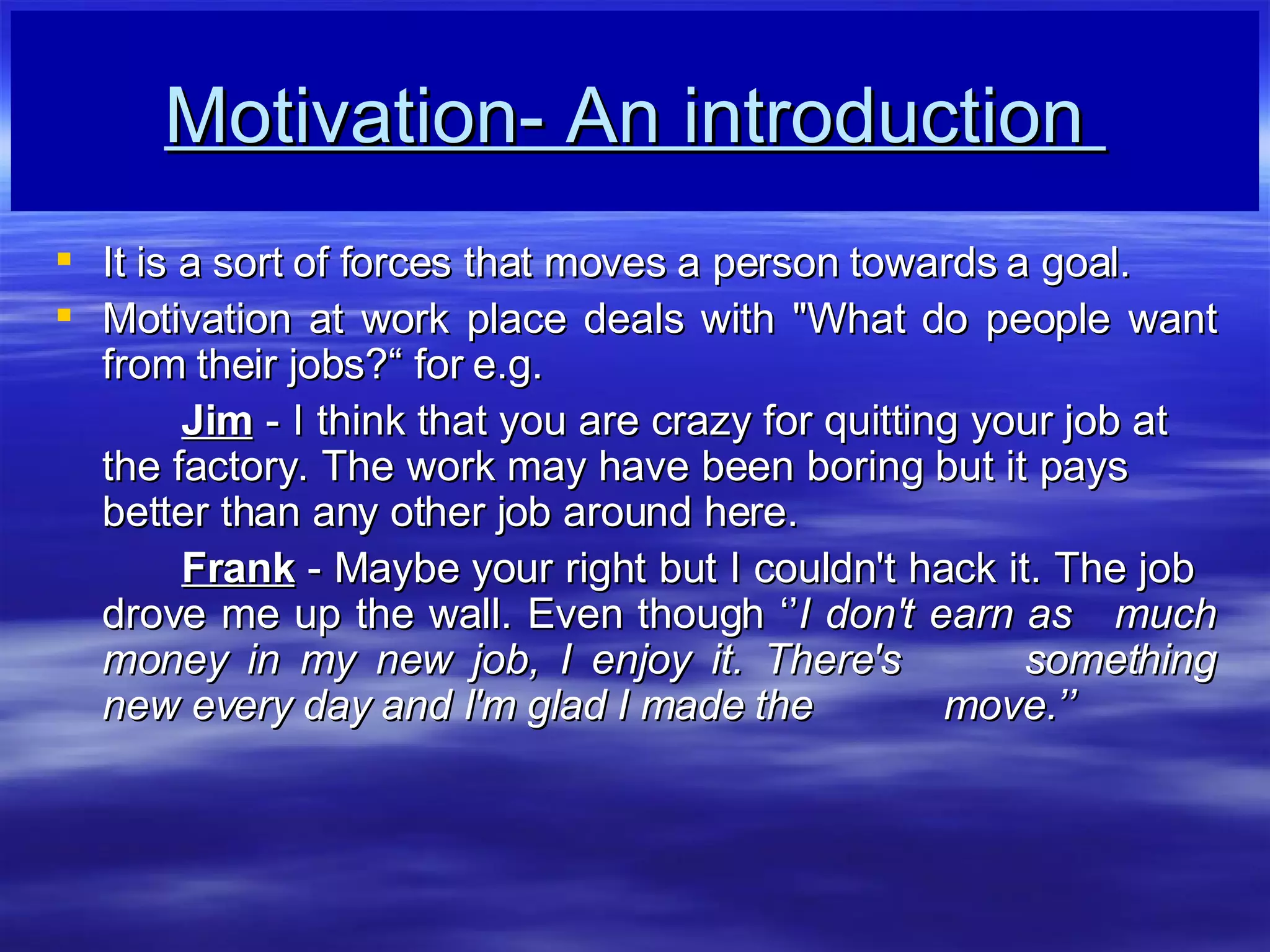 Motivation though employee participation | PPT