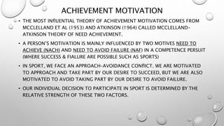 Motivation and motivation theories in sports | PPTX