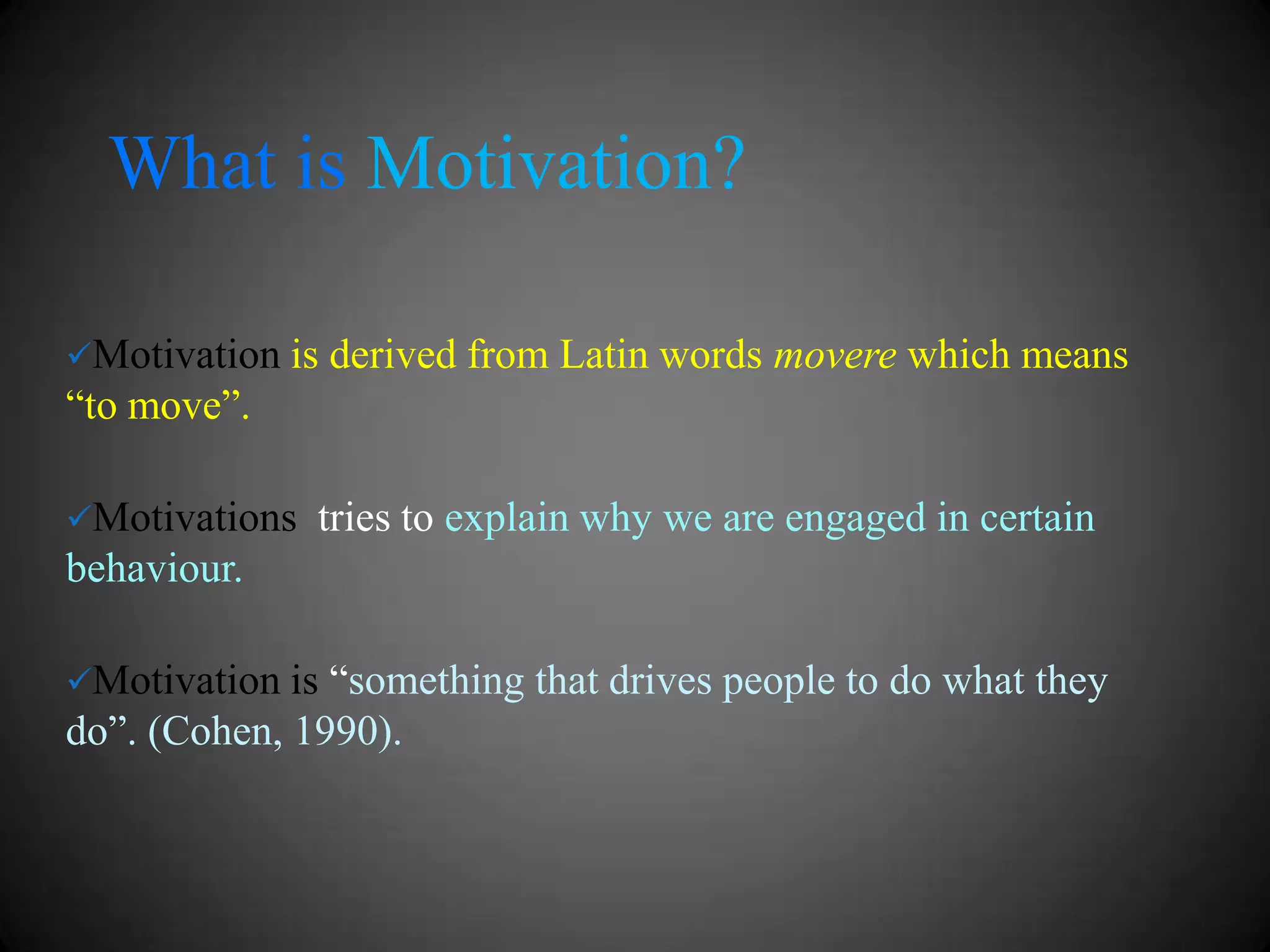 Motivation, Educational Psychology | PPTX
