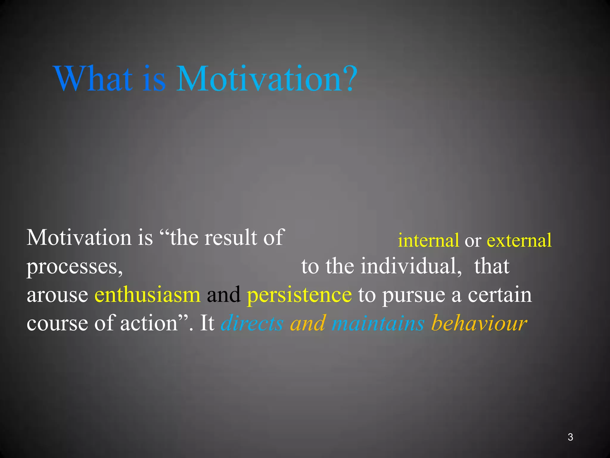 Motivation, Educational Psychology | PPTX