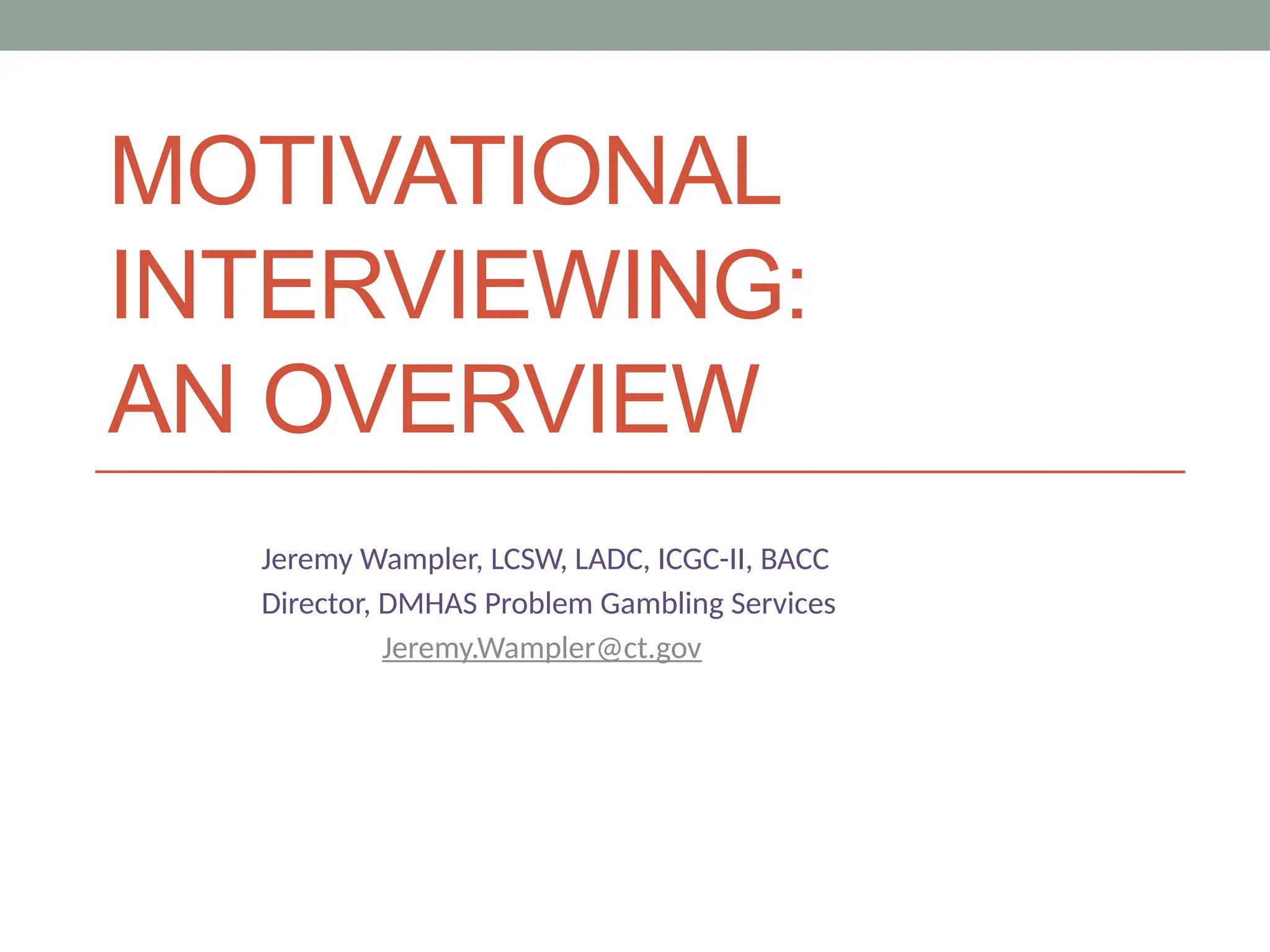 Motivational-Interviewing Processes and Examples | PPTX