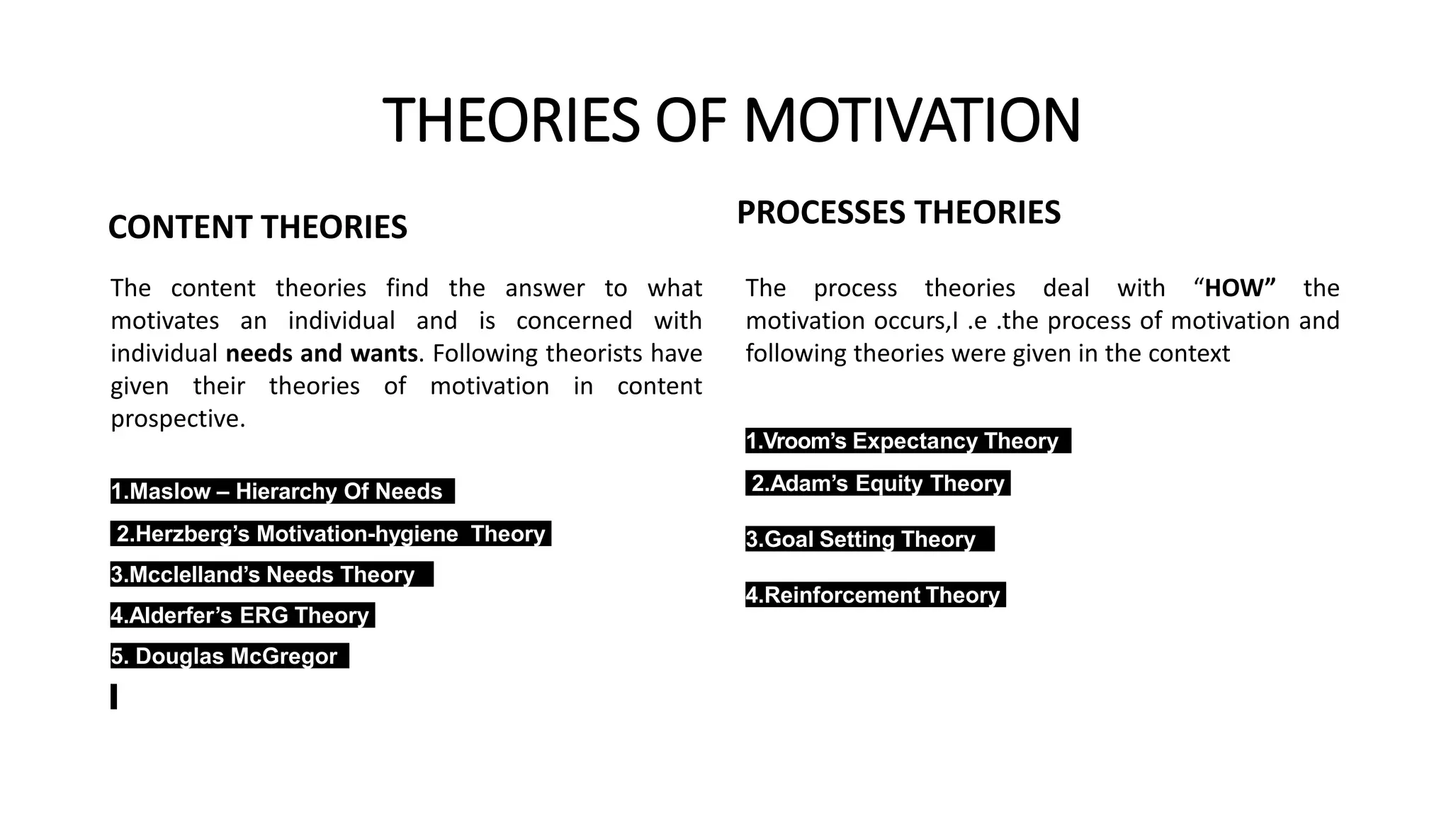 Motivational and modern management theories | PPTX
