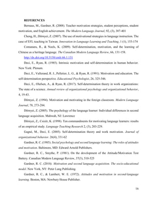 Motivational factors in learning an L2. A study on intrinsic/extrinsic ...