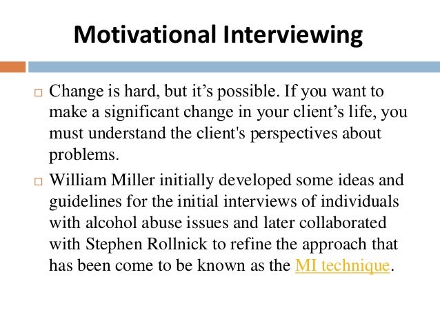 Motivational interviewing | PPT