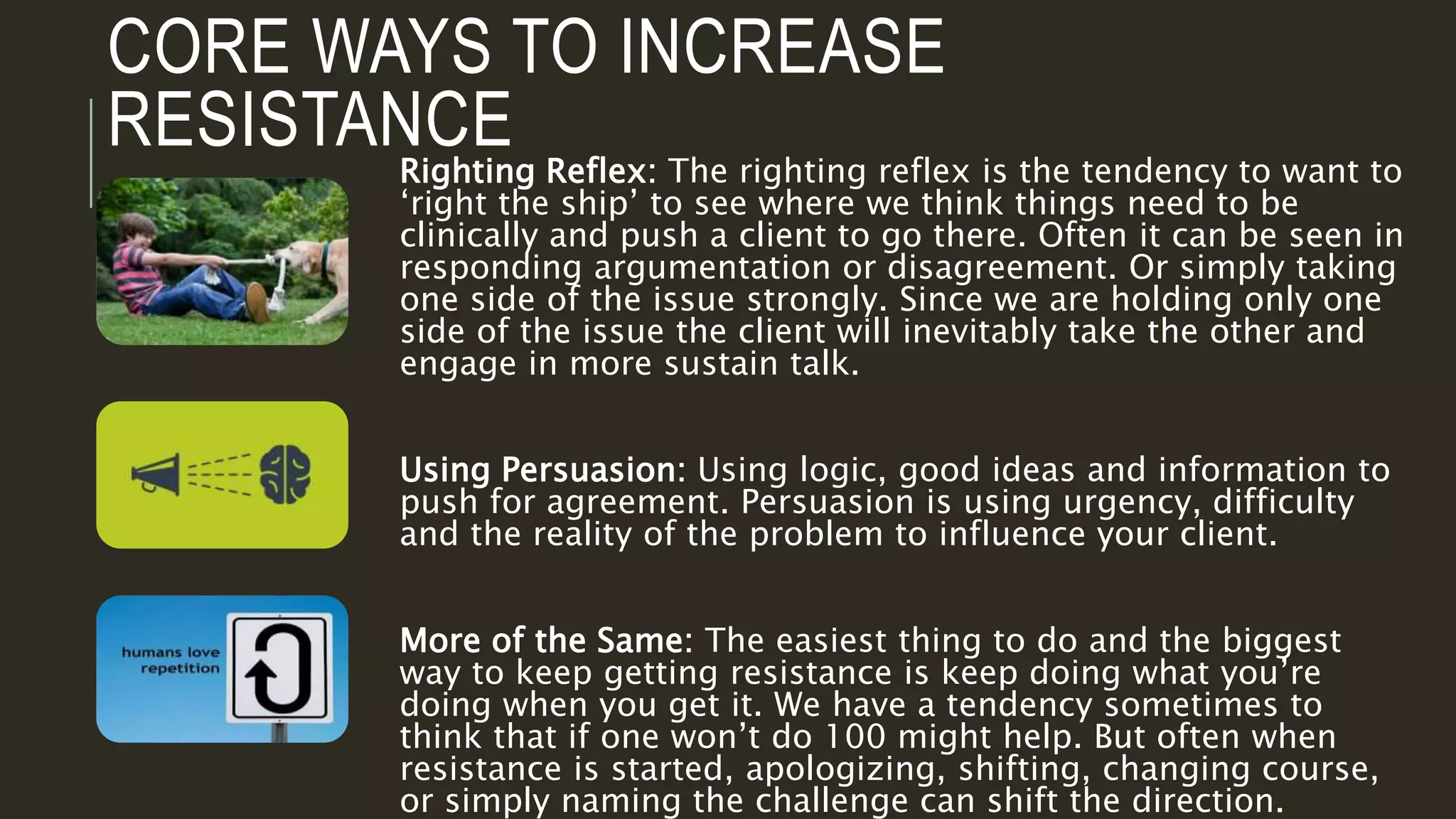 Motivational Interviewing - interrupting Sustain Talk with Change Talk ...