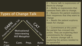Motivational Interviewing - interrupting Sustain Talk with Change Talk ...
