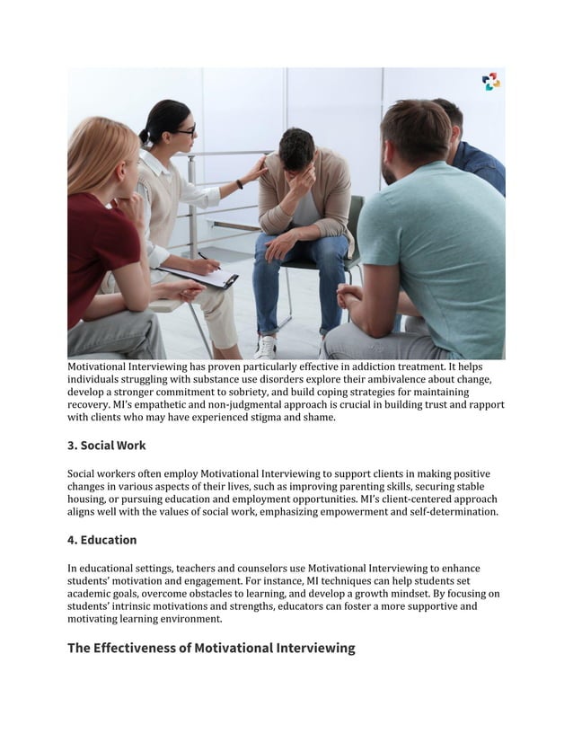 Motivational Interviewing: Foundations, Techniques, Stages, and ...