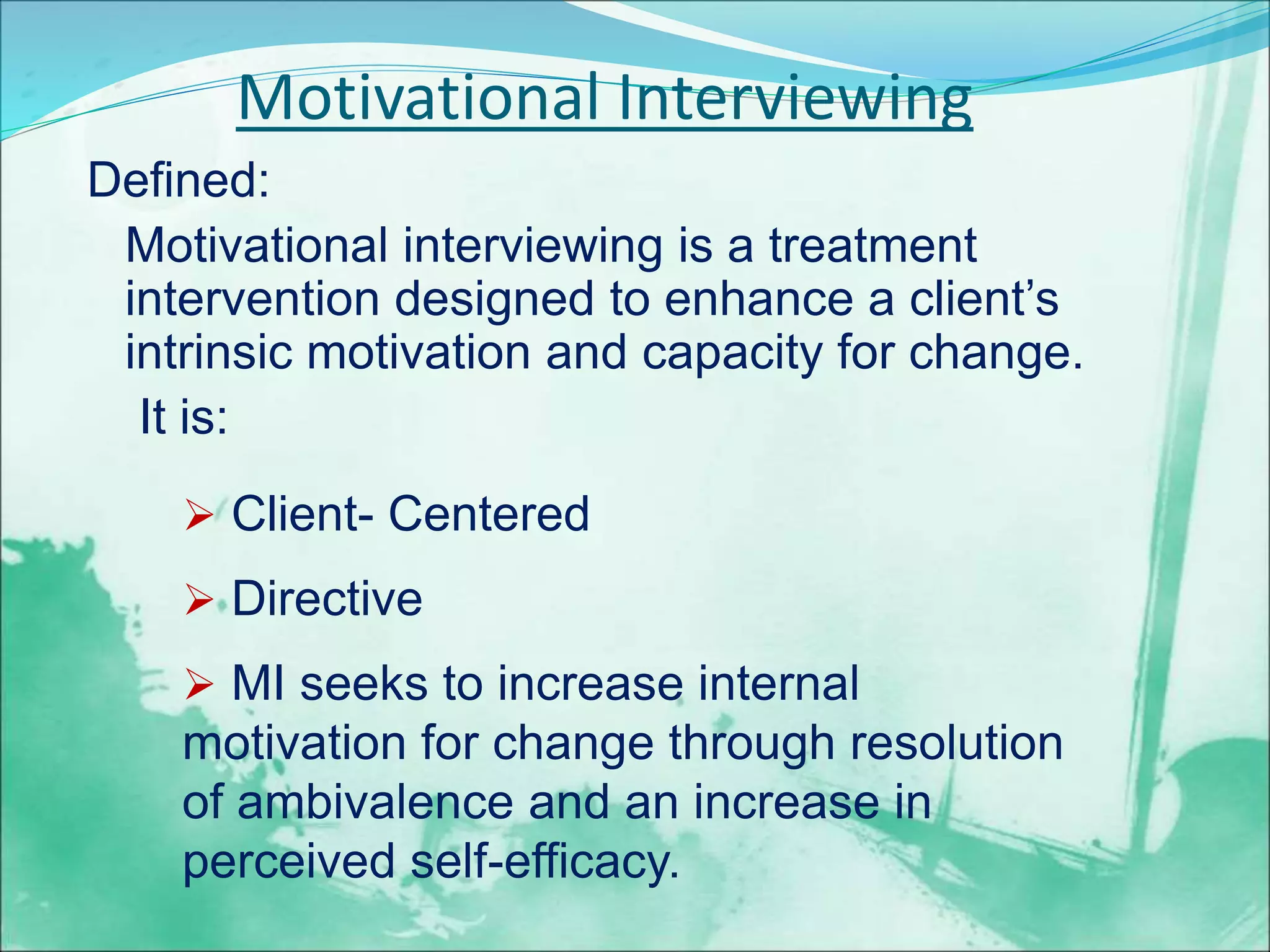Motivational Interviewing Assessment | PPSX
