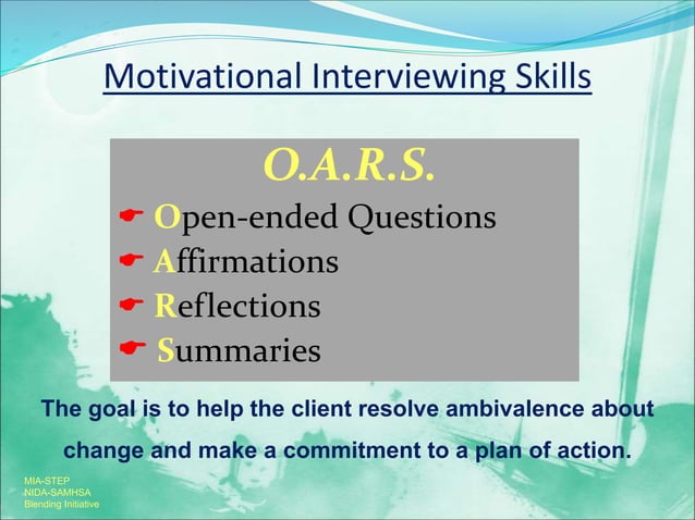 Motivational Interviewing Assessment | PPSX