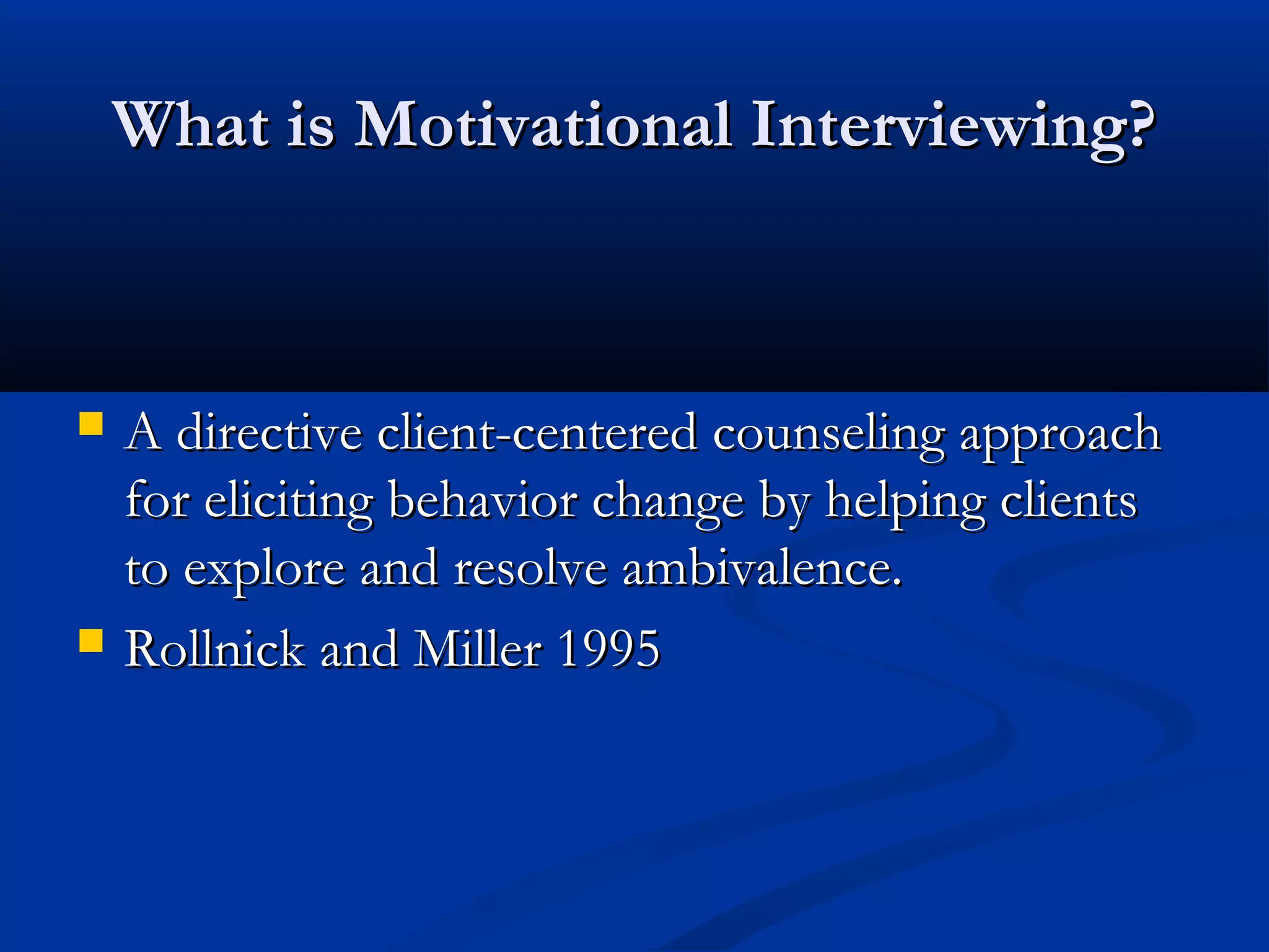 Motivational interviewing Training | PPT