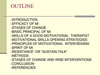 Motivational interviewing | PPTX