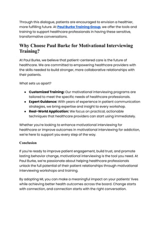 Motivational Interviewing in Healthcare - Enhancing Patient-Centered ...