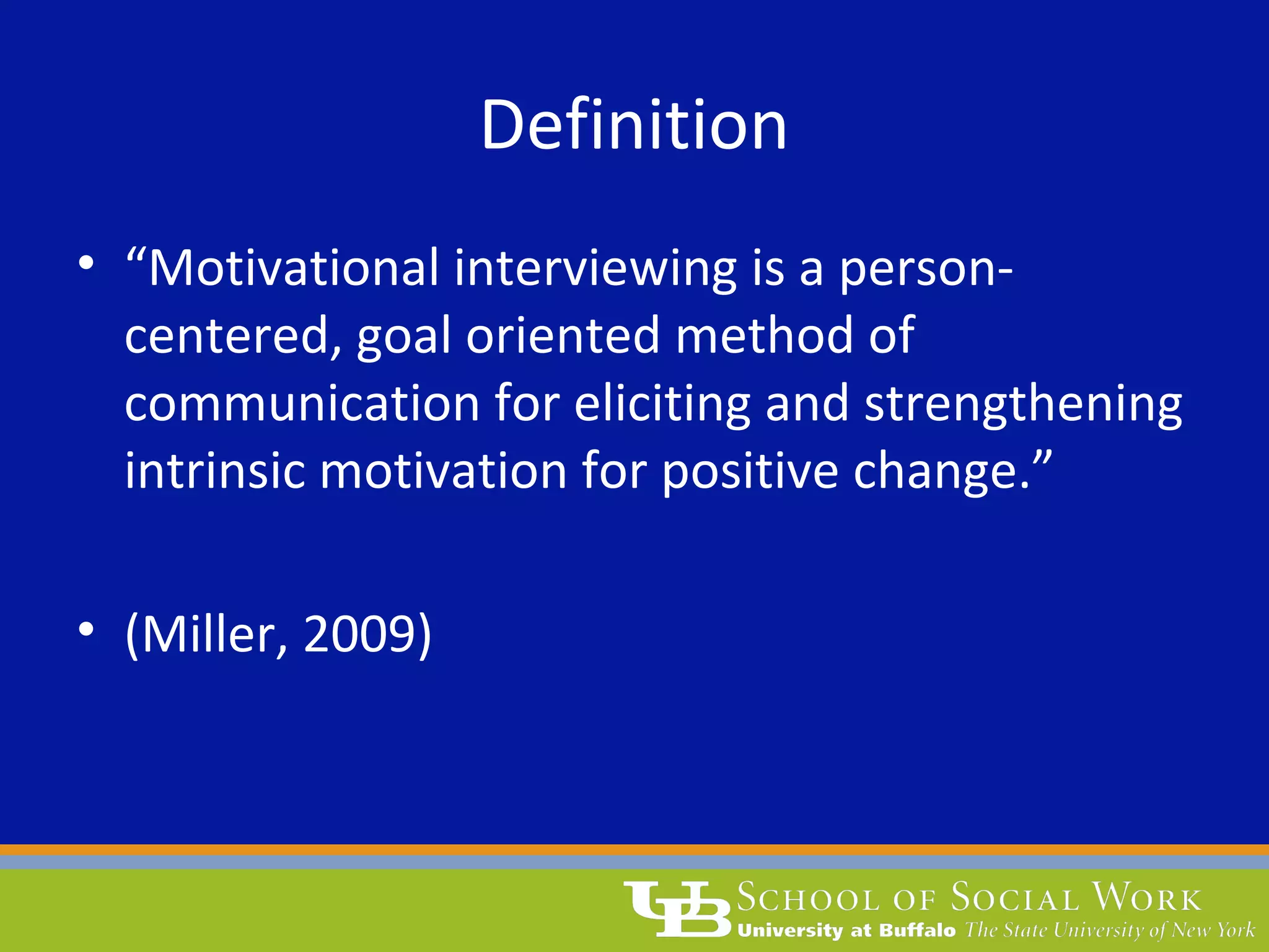 Motivational interviewing slides | PPT